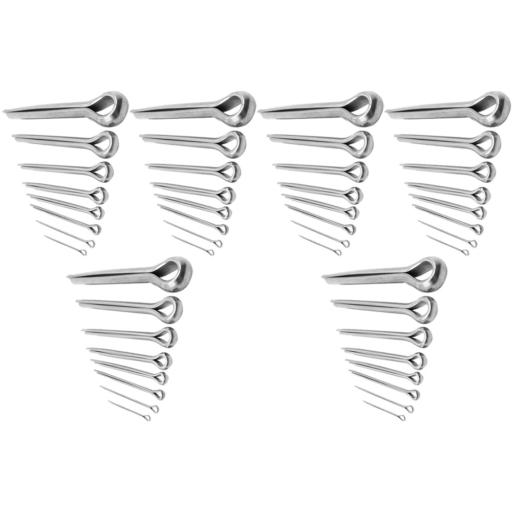 Milisten Hardware Pin Kit Cotter Pin Assortment Kit Silver Stainless ...