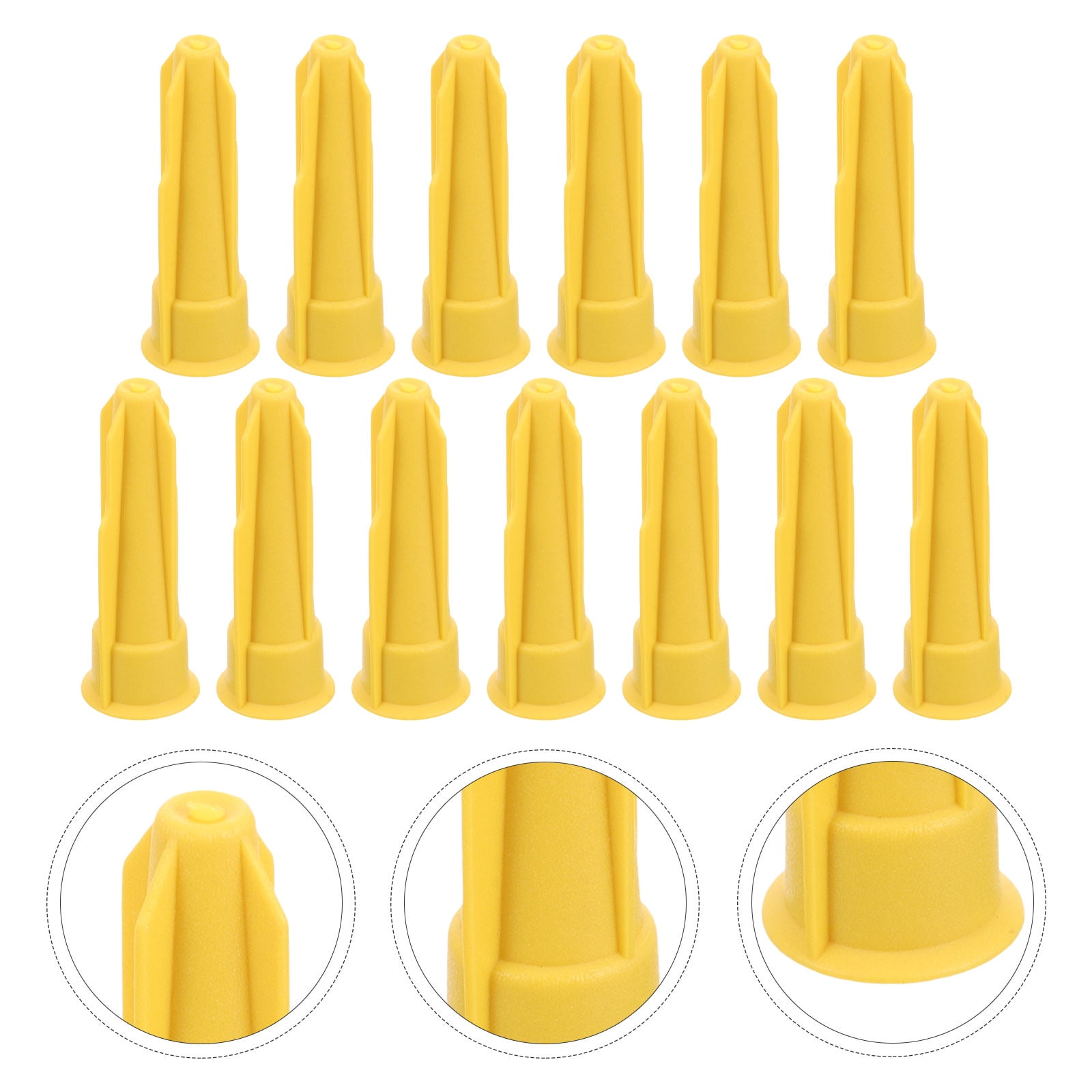 Milisten 24Pcs Yellow Plastic Caulk Caps for Sealing Caulking Tubes ...