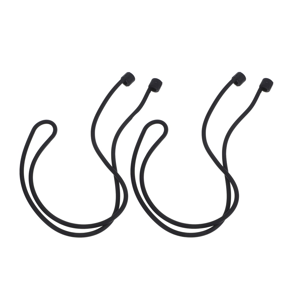 Milisten 2PCS Anti Loss Strap for Earbuds Black Silicone Detachable ...
