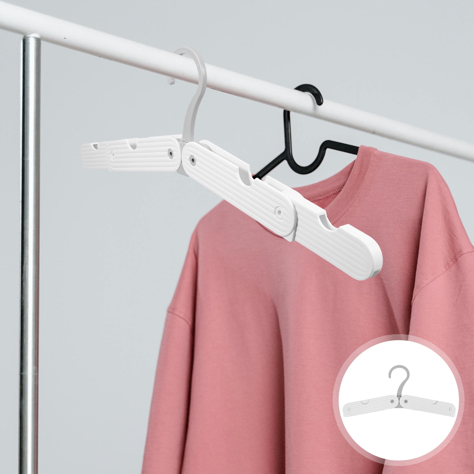 Milisten Folding Hangers White Safe Material Easy to Use for Home 2Pcs ...