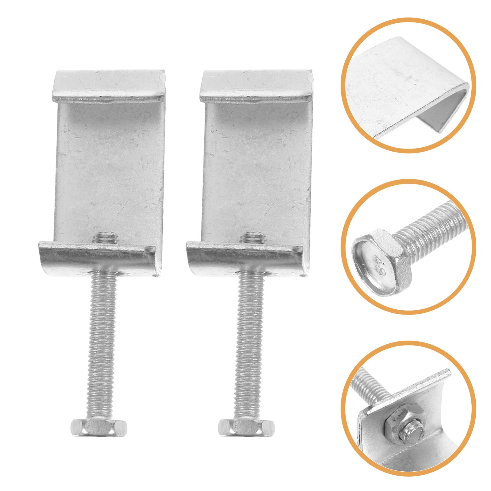 Milisten Pipe Clamps Automotive Galvanized Steel 2Pcs - Walmart.com