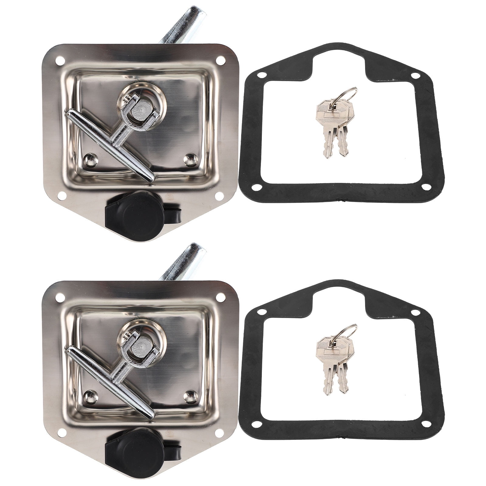 Milisten 2Pcs Universal Stainless Steel Toolbox Lock with T Handle for ...