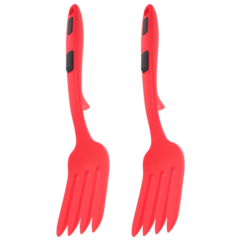 Milisten Food Cooking Fork Silicone Heat-Resistance Kitchen Utensil for ...