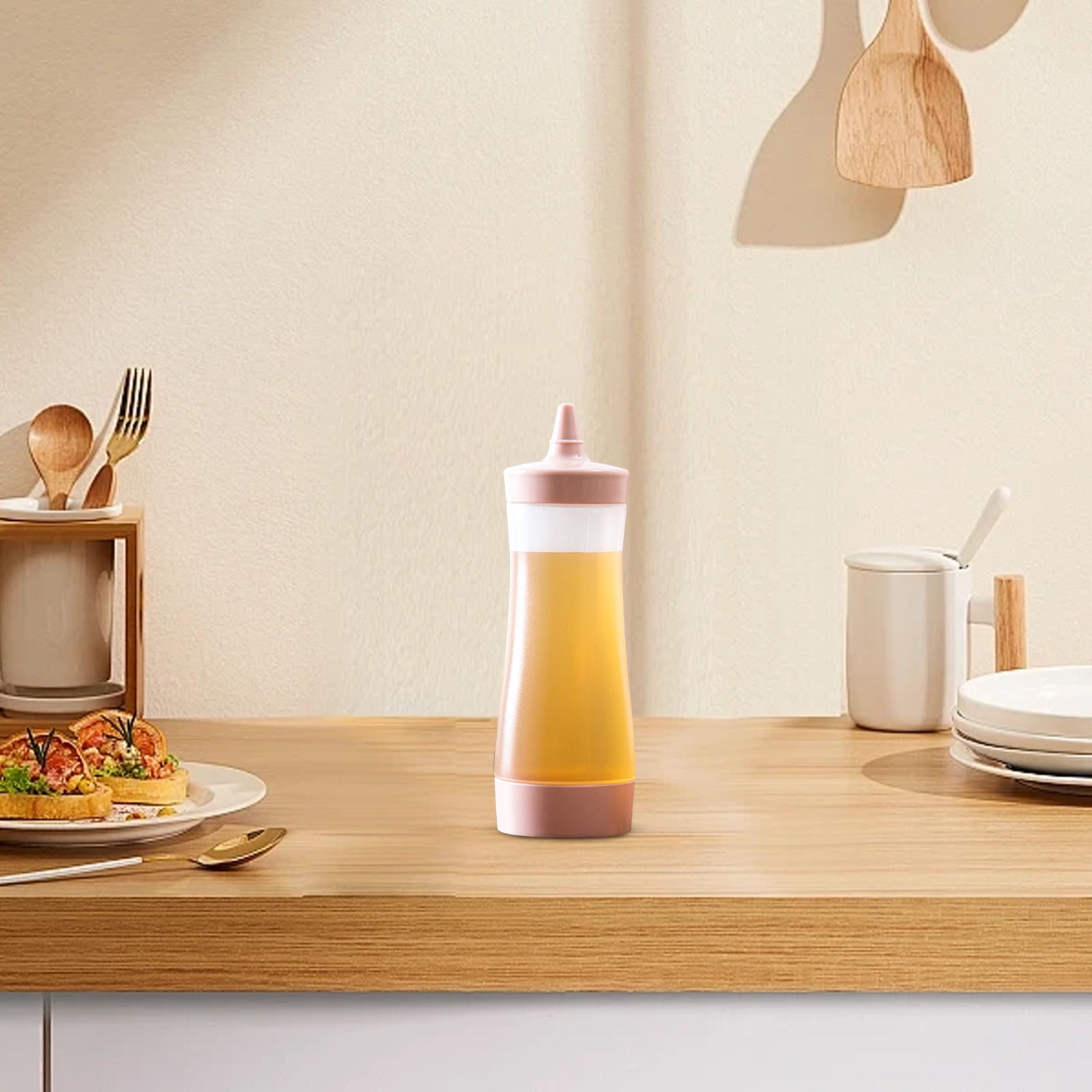 Milisten 2-Pack Salad Dressing Dispensers Ketchup and Mustard Bottles ...