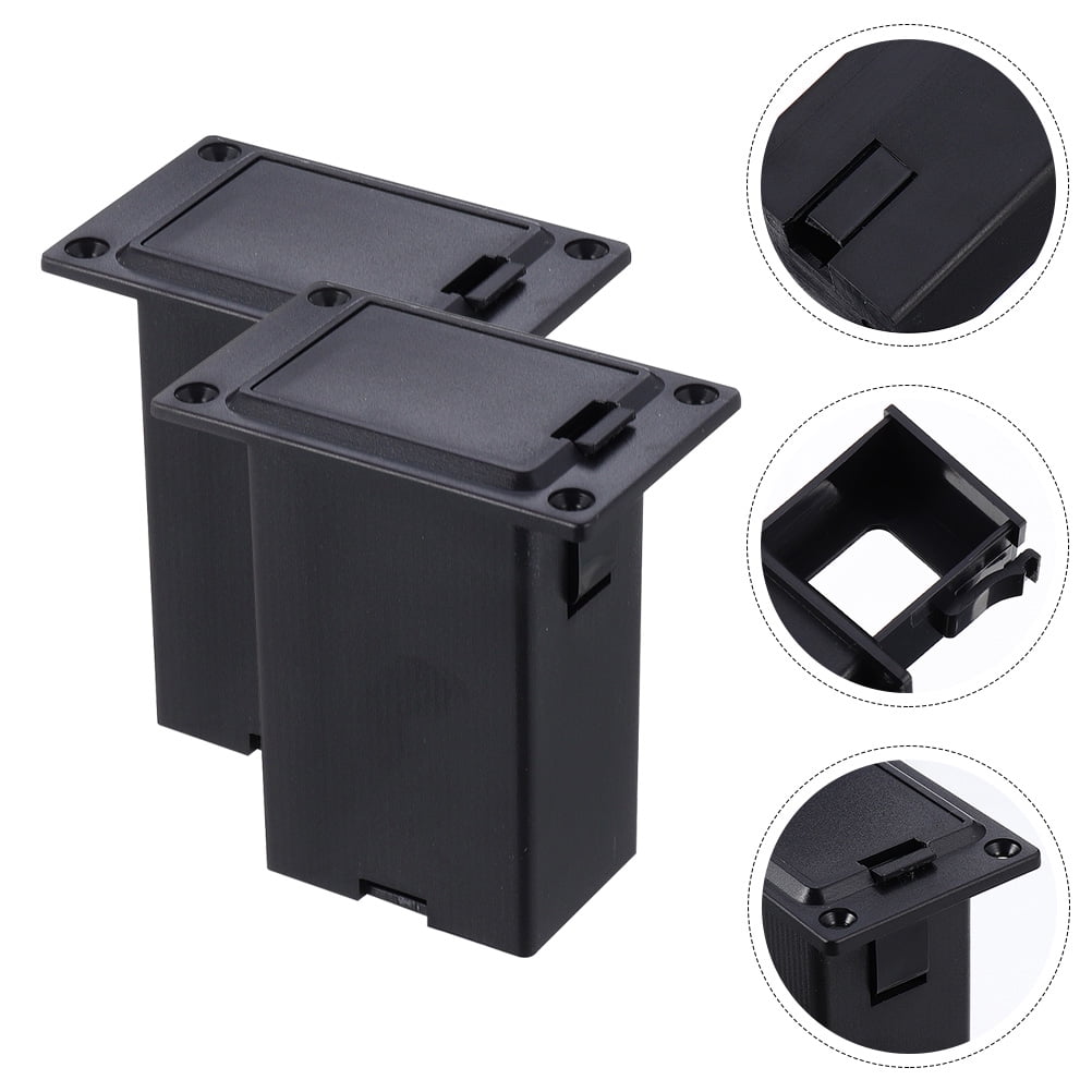 Milisten Guitar Accessories Battery Box Black 2Set 1.97x1.24x2.22in ...