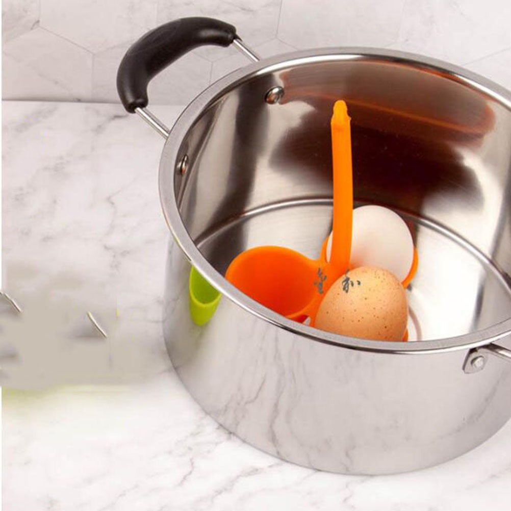 Milisten Egg Poaching Rack Orange 3Pcs Silicone for Steaming Eggs ...
