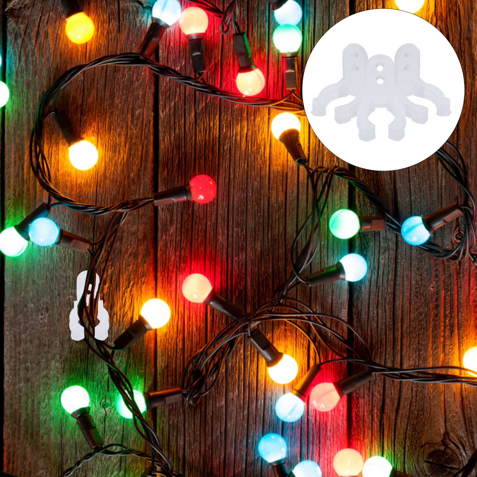 Milisten Outdoor Rope Light Clips Pvc 30Pcs 0.8x0.6x1.2in - Walmart.com