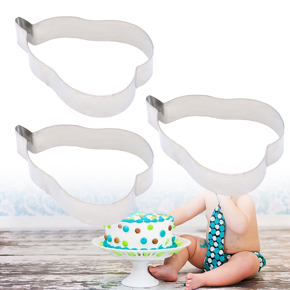 Milisten 3-Piece Stainless Steel Pear-Shaped Cake Molds, Non-Rust ...