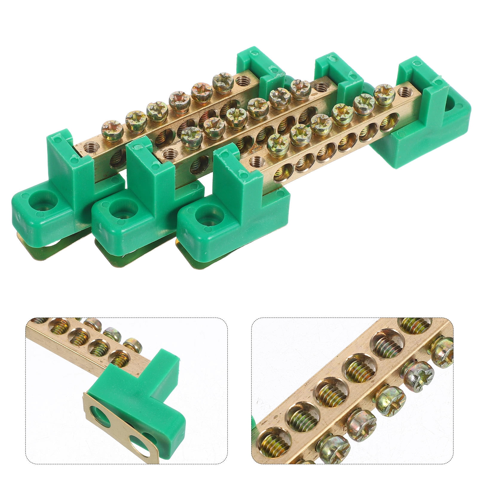 Milisten 3Pcs Copper Electrical Grounding Bars High Strength Terminal ...