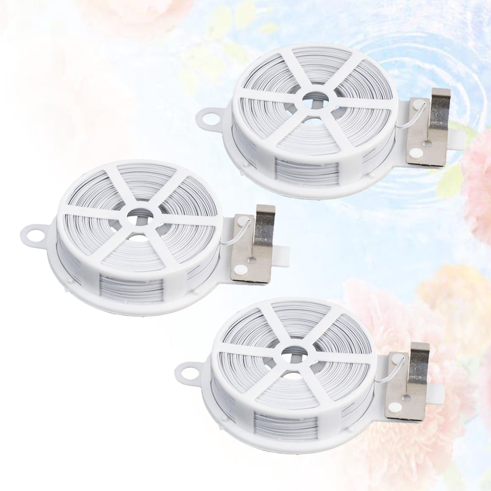 Milisten 3Pcs White Garden Tie Wire Durable Coated Iron Wire for Bonsai ...
