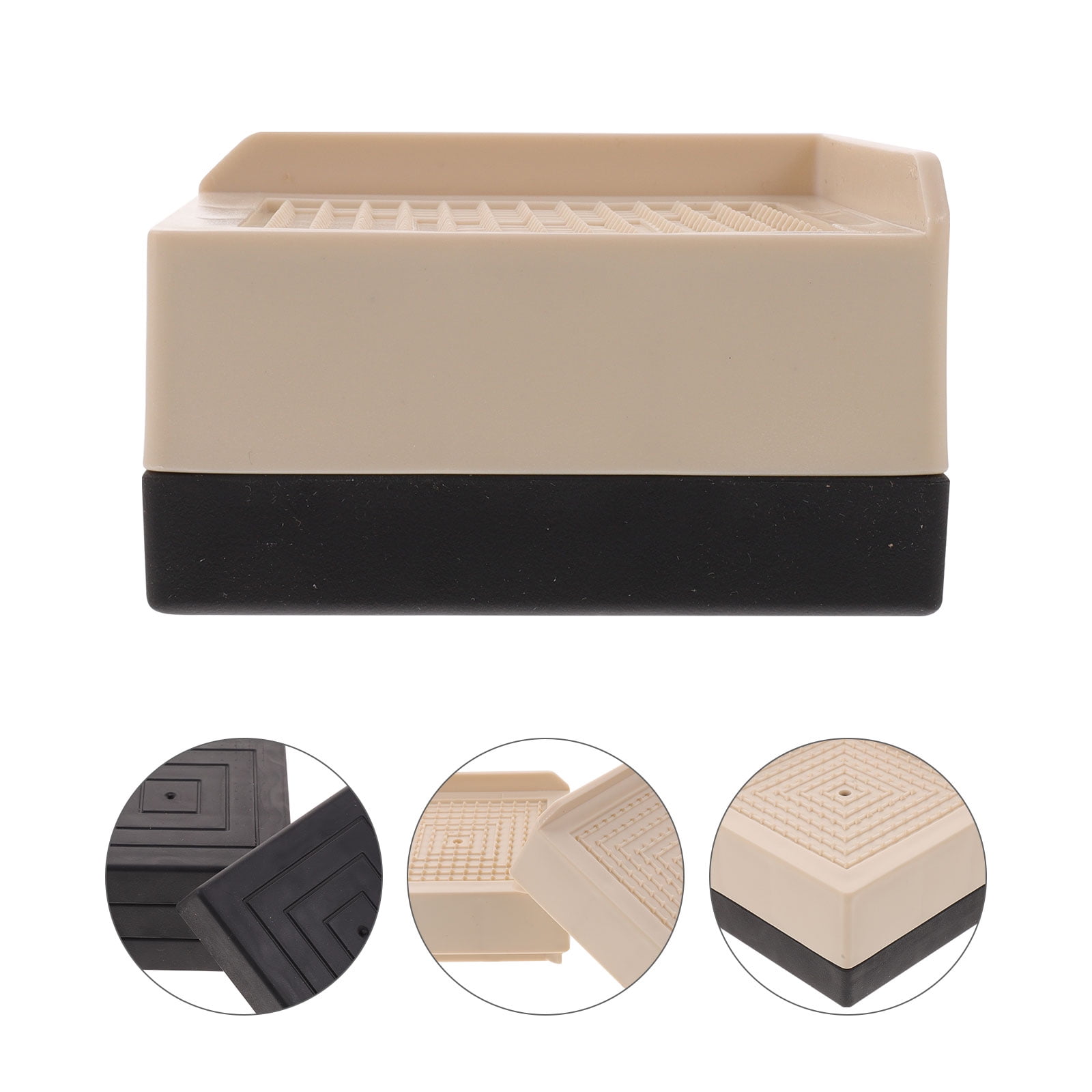 Milisten 4 Pcs Stand Legs Chair Risers Office 8.50X8.50X5.00CM Beige ...
