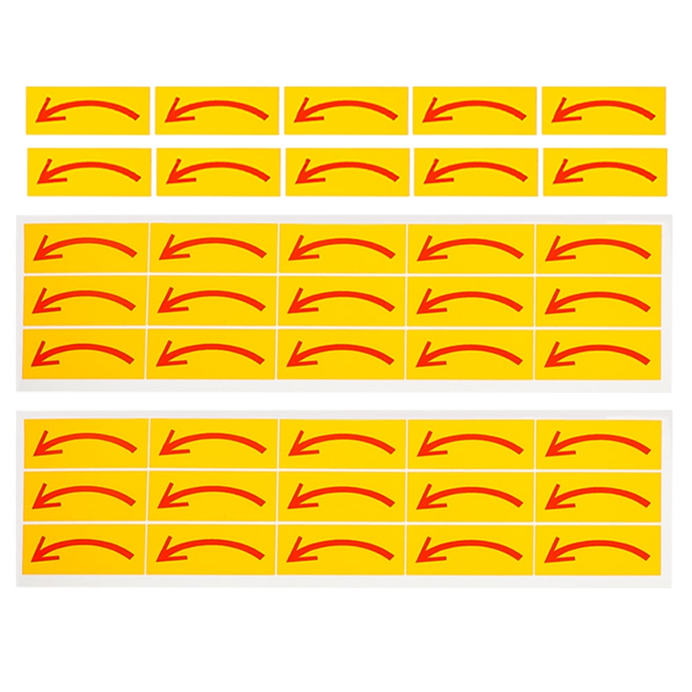 Milisten 40Pcs Weather Resistant Yellow Floor Direction Stickers with ...