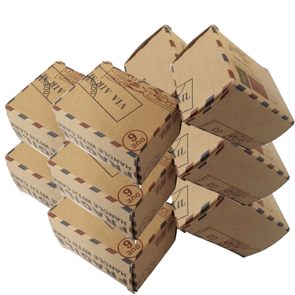 Milisten 40Pack Storage Box Kraft Paper for Mail Containers Light Brown ...