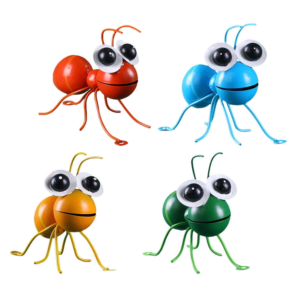 Milisten 4Pcs Ant Shape Iron Wall Decor Simple Design Metal Wall ...