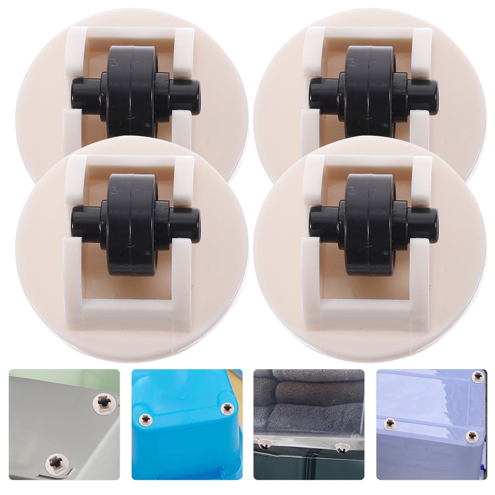Milisten Self Adhesive Caster Wheels Floor Protection 4Pcs for Home Use ...