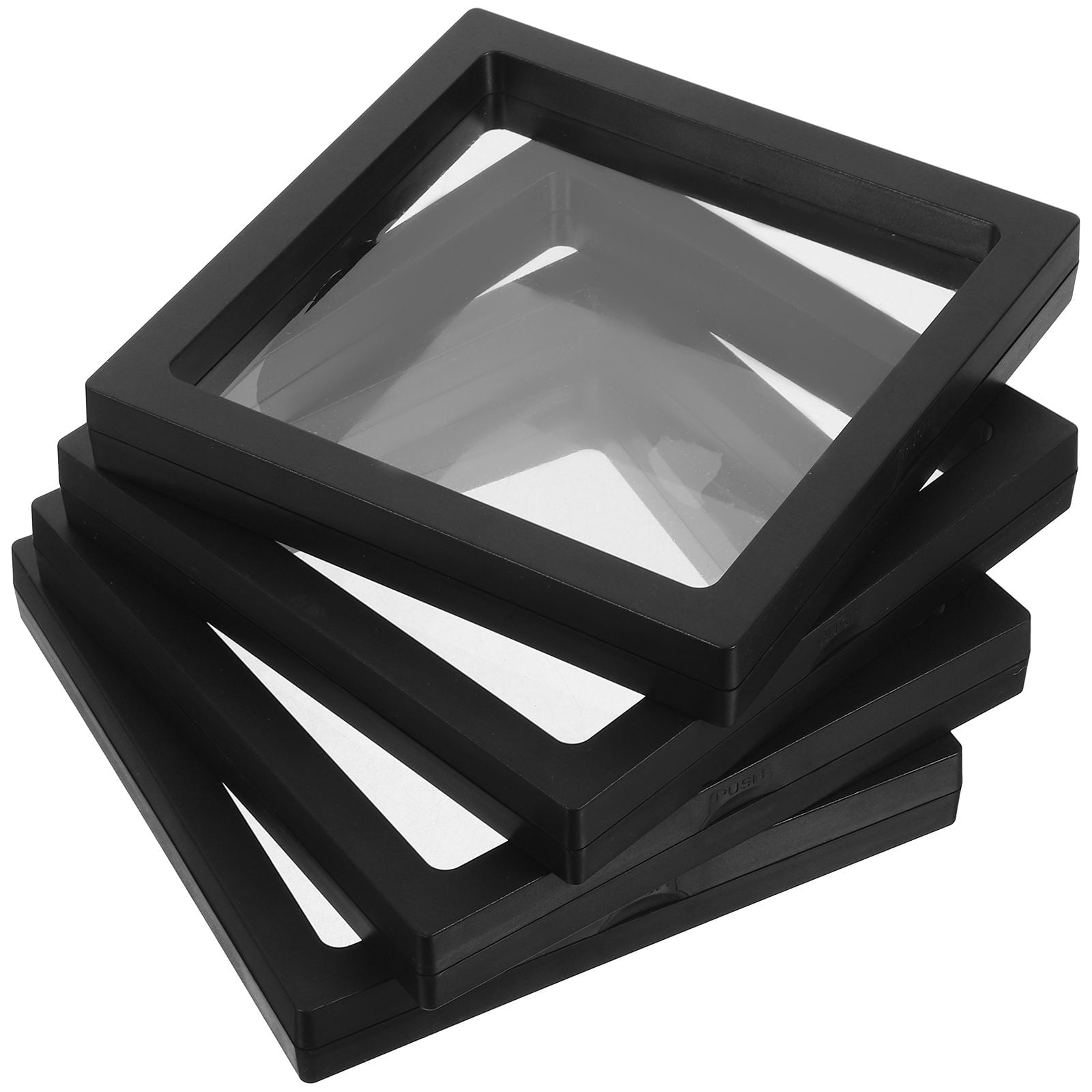 Milisten 4Pcs Transparent PE Display Case for Jewelry and Coins in ...