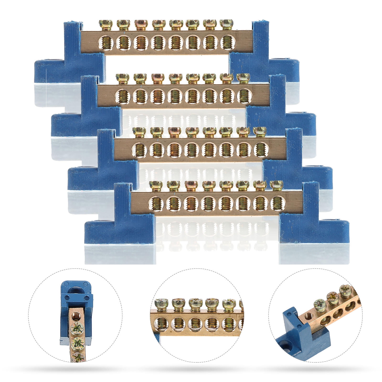 Milisten Wire Terminals Blue Brass 4Set 3.7X1.0X0.6In - Walmart.com