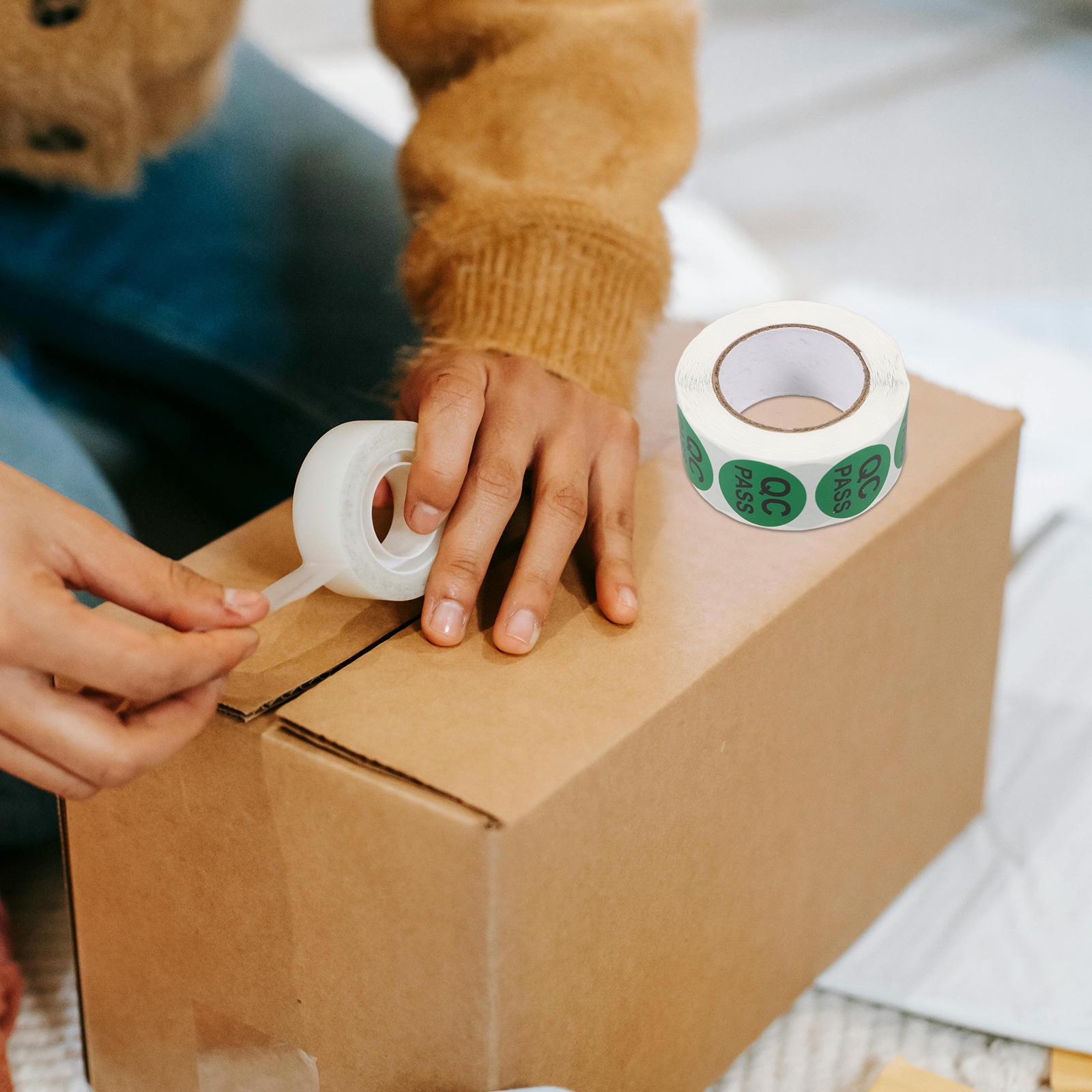 Milisten 500Pieces Roll Copperplate Paper Qc Labels For Manufacturing ...