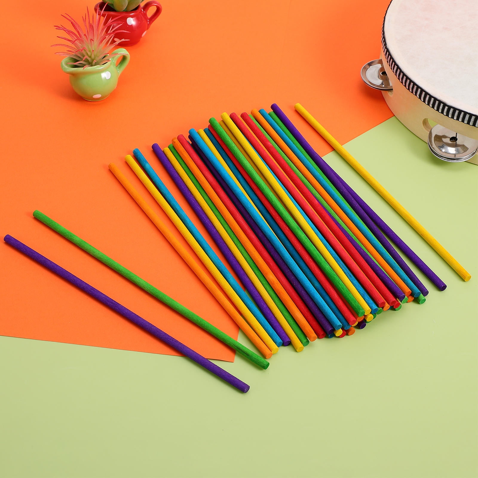 Milisten 50Pcs Rhythms Sticks for Musical Instruments Wooden ...