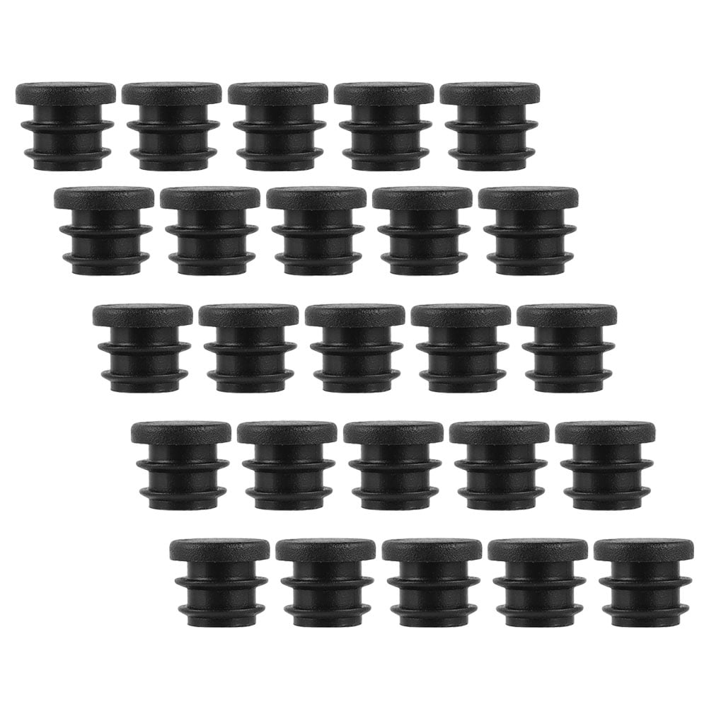 Milisten 50Pcs Round Tubing Plug End Caps for Furniture Leg Plug and ...