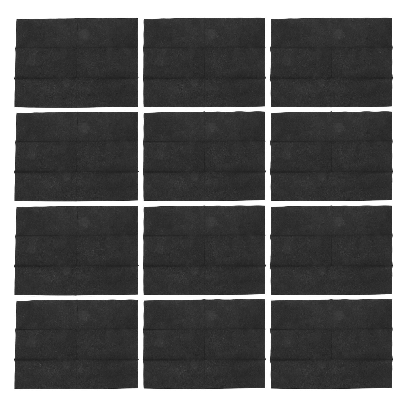 Milisten 50Set Black Rectangular Wood Pulp Napkins for Party Use Table ...