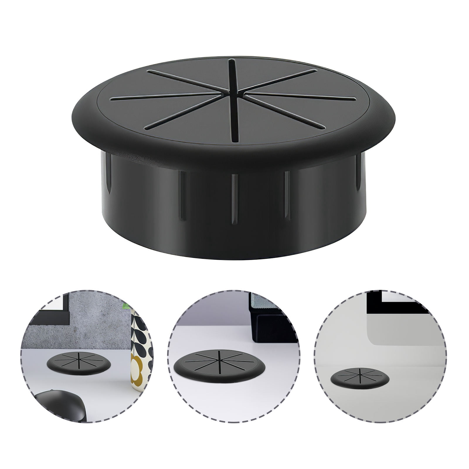 Milisten Hole Grommet Desk Black 5Pack 2Inch - Walmart.com