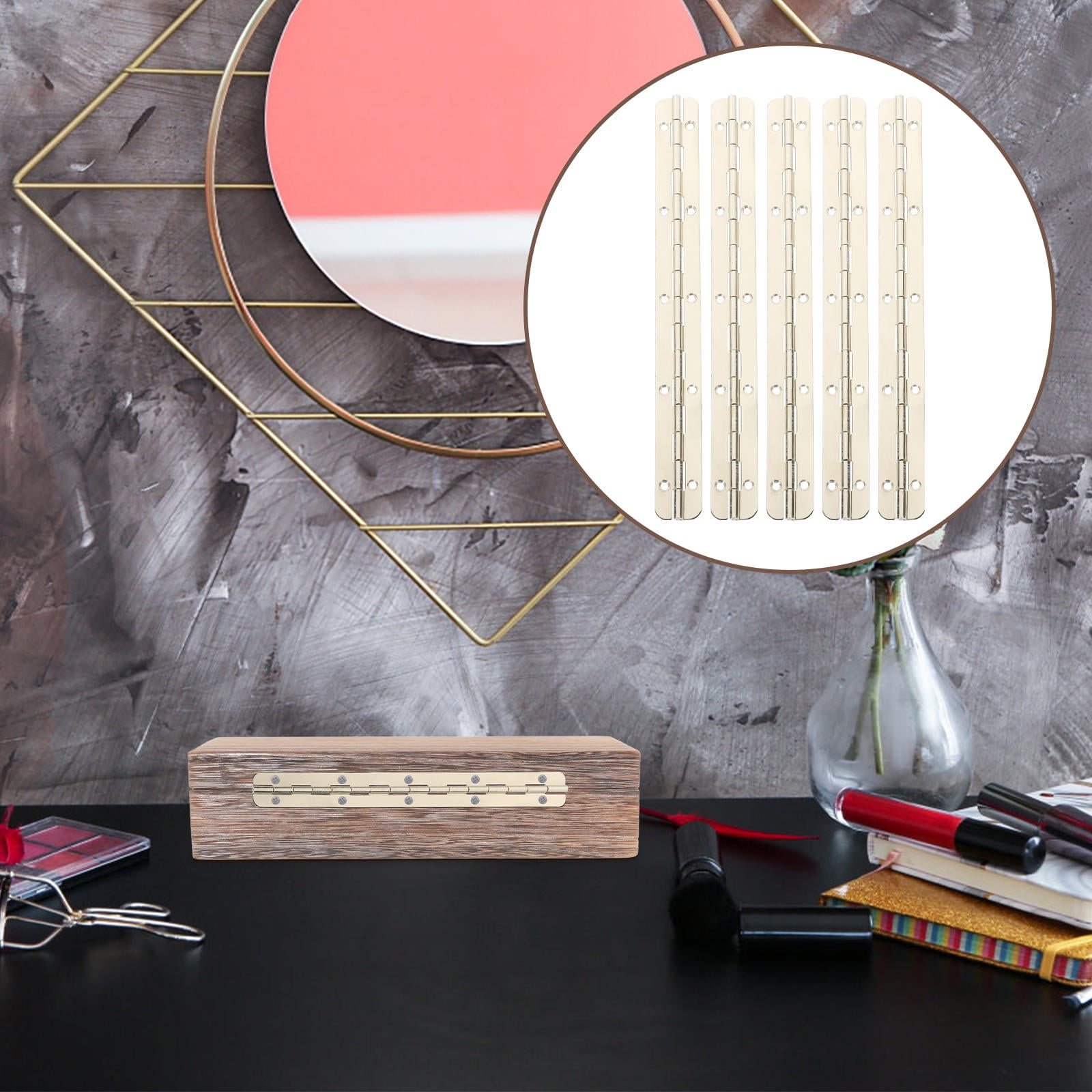 Milisten Box Support Hinge Continuous Hinge Nickel Plated Surface 5Pack ...