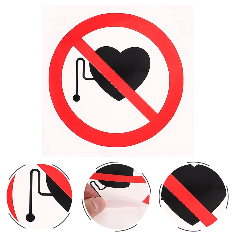 Milisten Set of 5 Safety Warning Stickers, Non-Vinyl Decals for Use on ...
