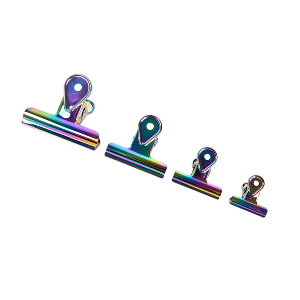 Milisten 5Pcs Rainbow Small Metal Clip Paper Clamp for Office Use 20mm ...