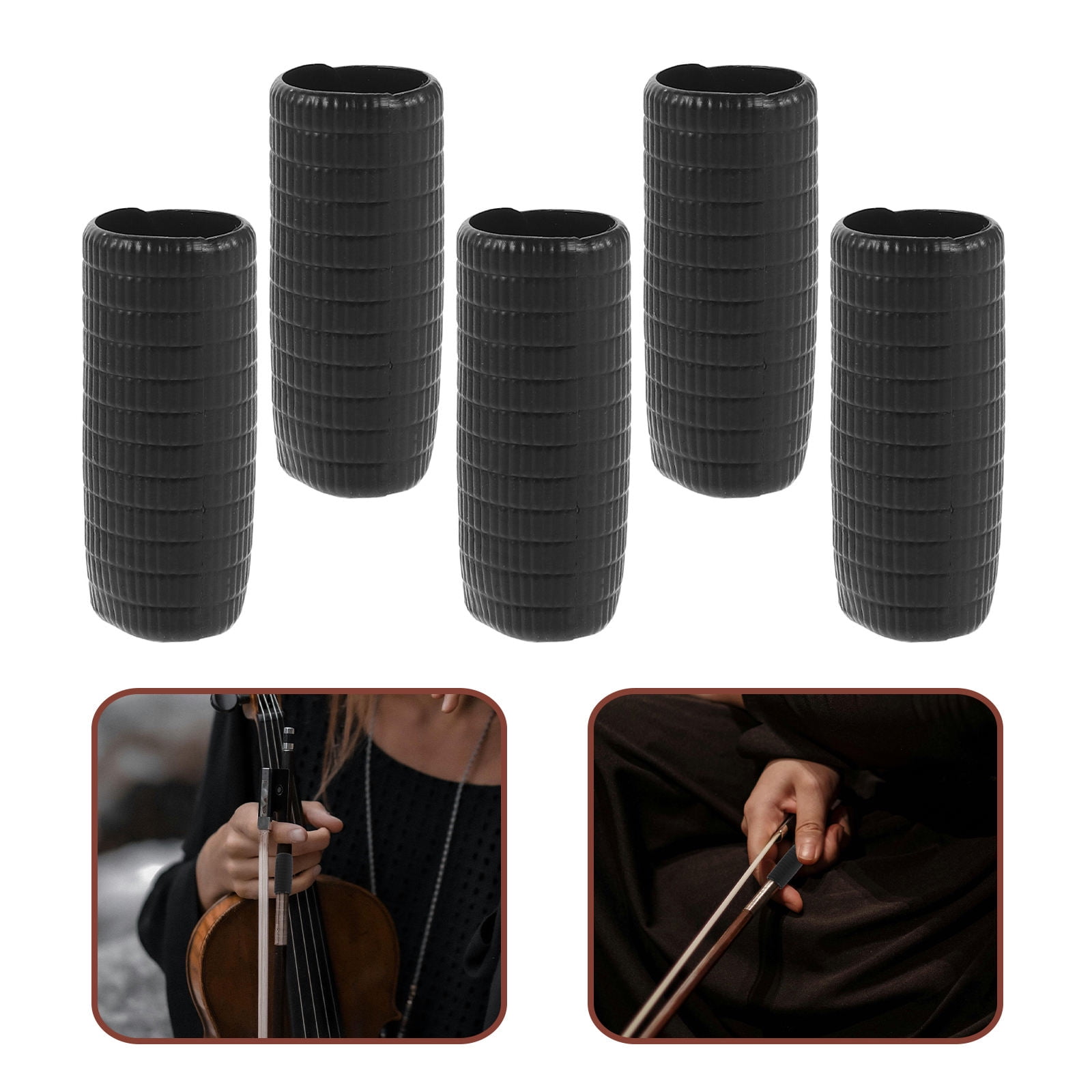 Milisten 5Pcs Violin Bow Grip Cushions Comfortable Anti- Pads for ...