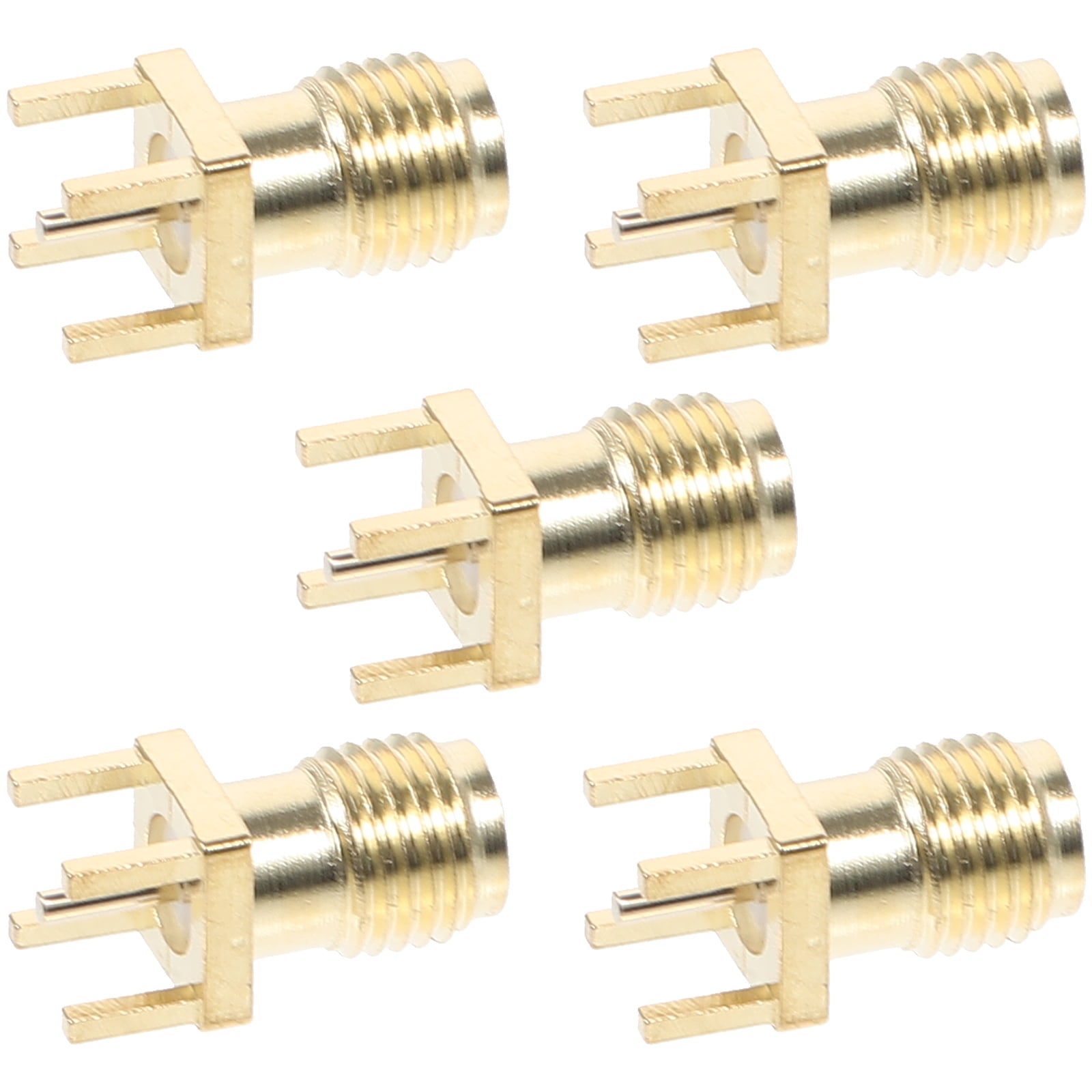 Milisten 5pcs Pcb Edge Mount Solder Adapter Straight Coaxial Connector ...