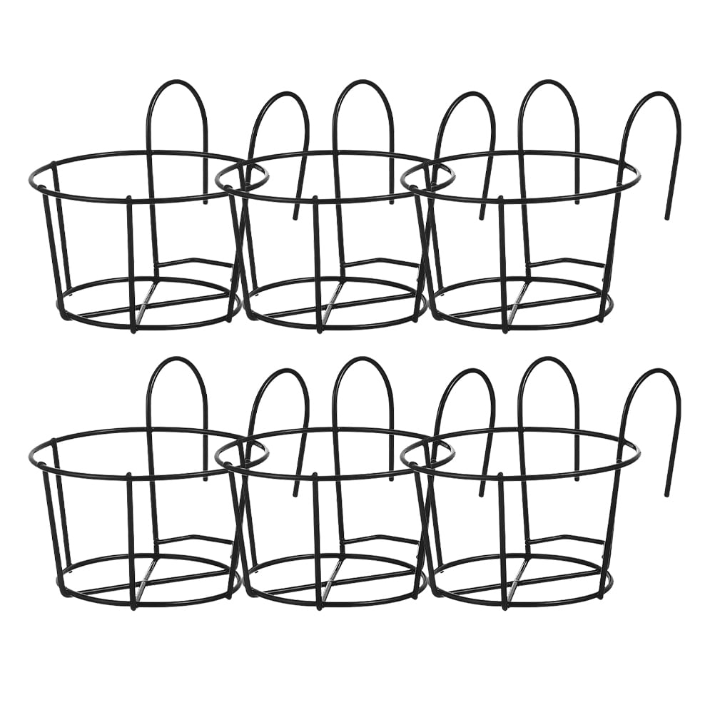 Milisten 6 Pcs Hanging Flower Stand Plant Holder Indoor Plants Black ...