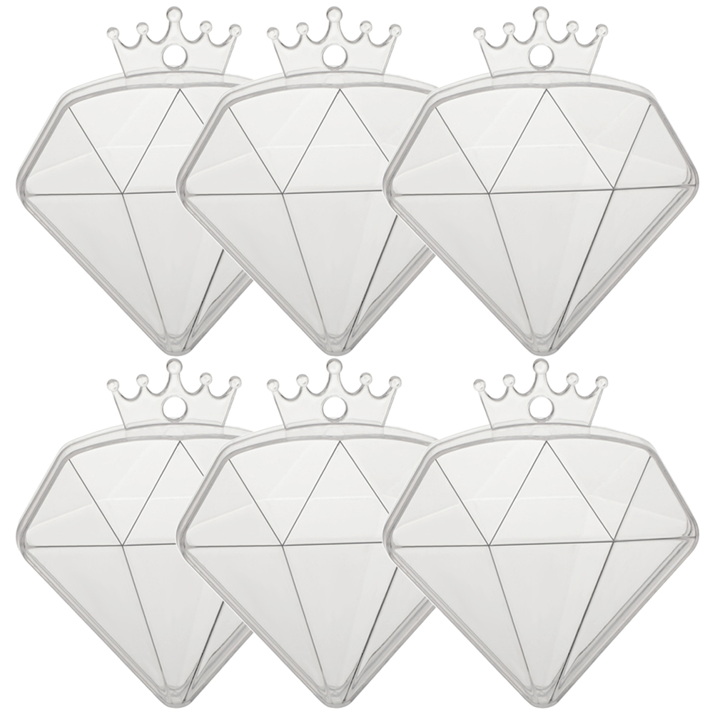 Milisten 6Pcs Clear Favour Boxes Transparent Plastic Crown Shaped for ...