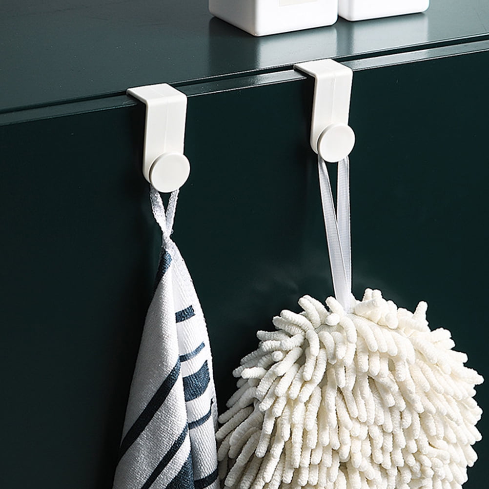 Milisten 6Pcs Over Door Hangers Hooks White Plastic Abs Compact Simple ...