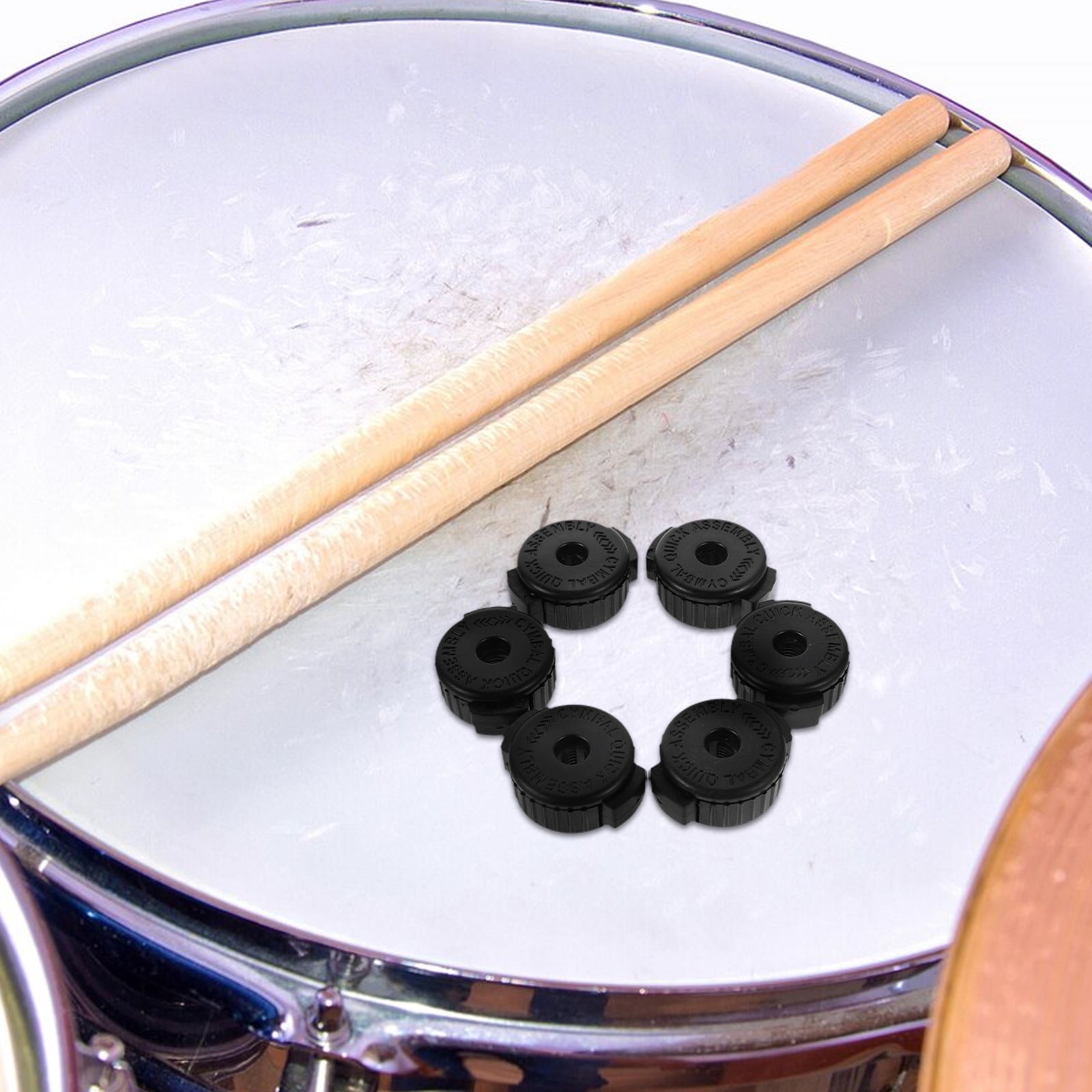 Milisten Cymbal Stand Parts Plastic Cymbal Hat Black 6Pcs - Walmart.com