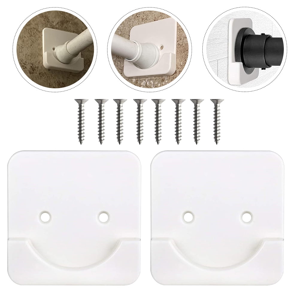 Milisten 6Pcs Shower Rod Adhesive Retainer Heavy Duty No Punching ...