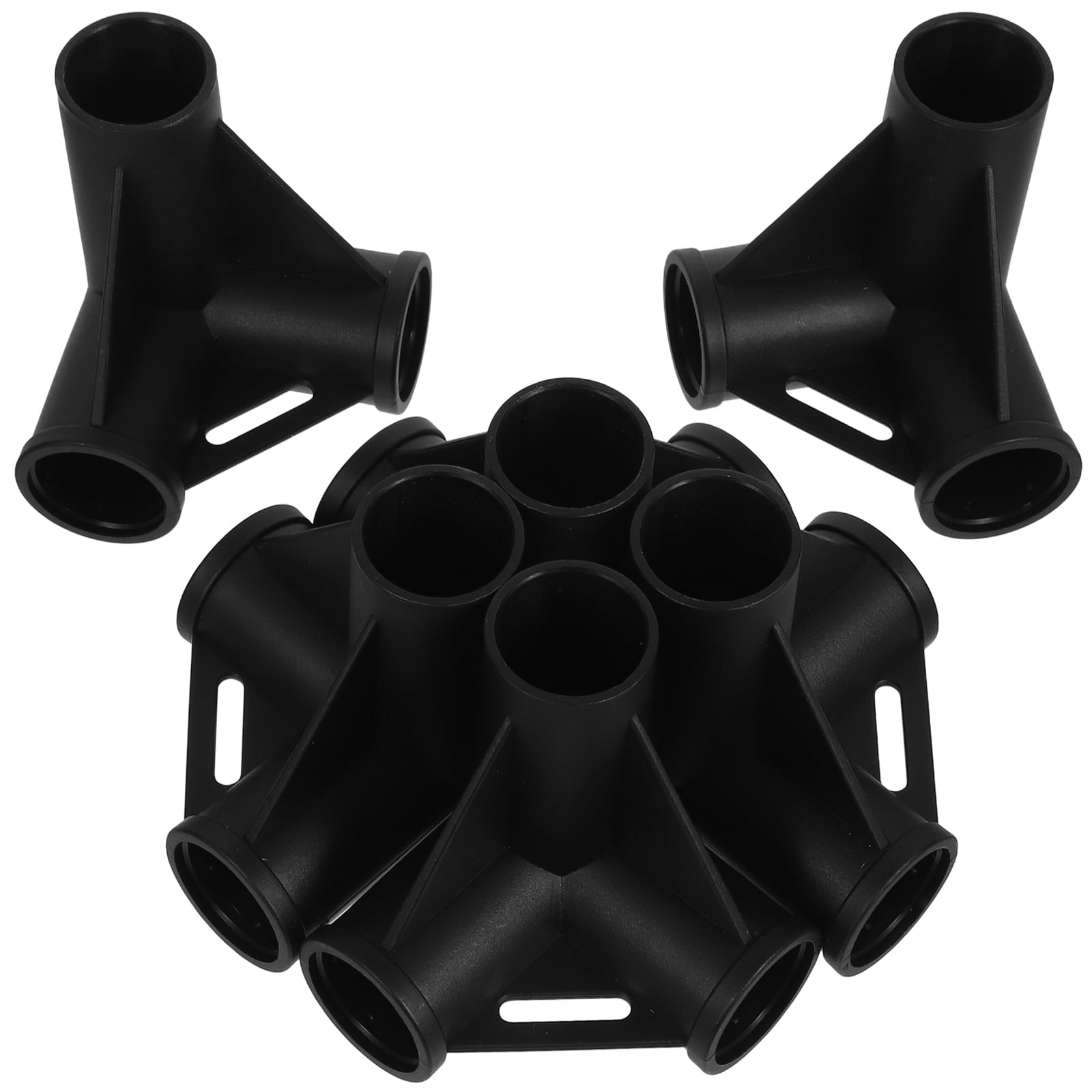Milisten 6pcs Black ABS Canopy Tent Replacement Fittings for Tent Pole ...