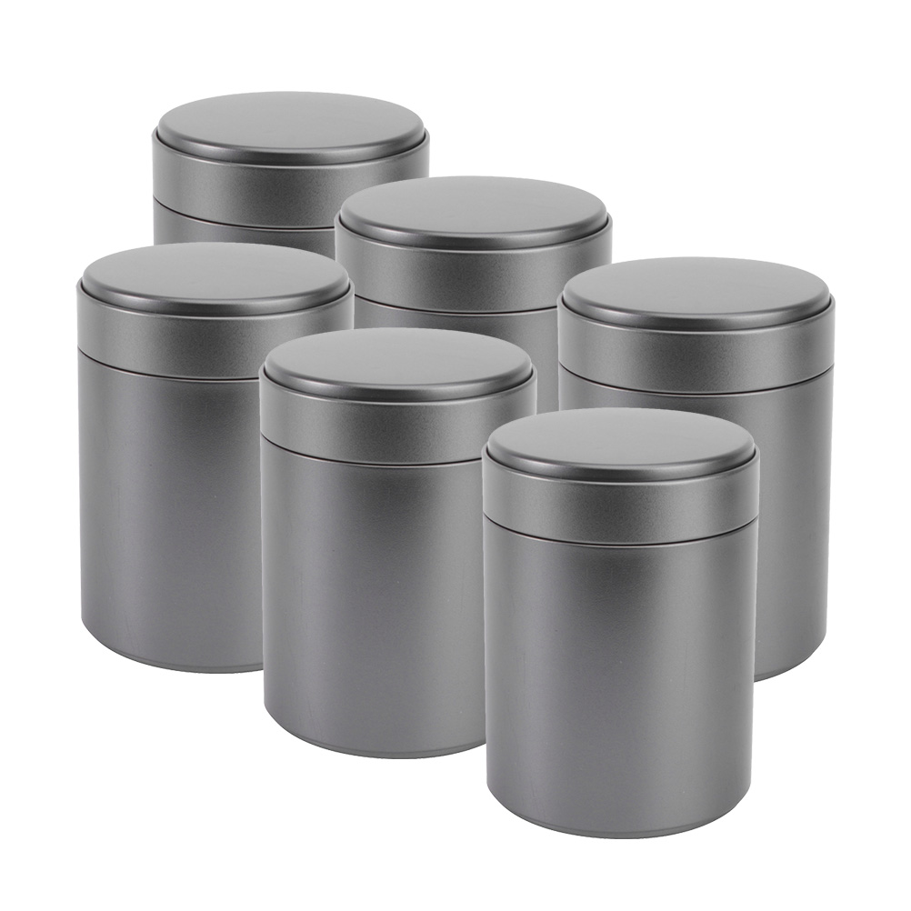 Milisten 6-Pack Airtight Tinplate Tea Jars, Coffee Bean Storage ...