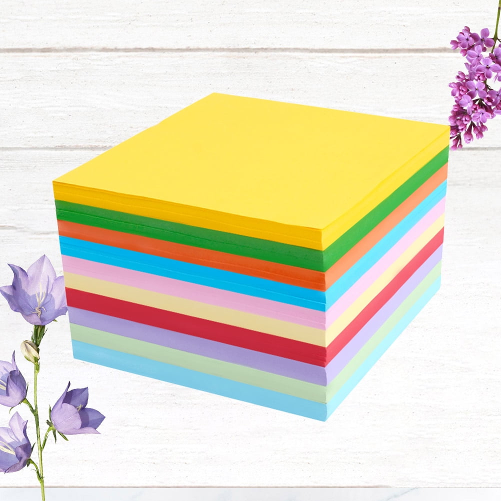 Milisten Foldable Origami Paper 1000 Sheets Assorted Colors for Crafts ...
