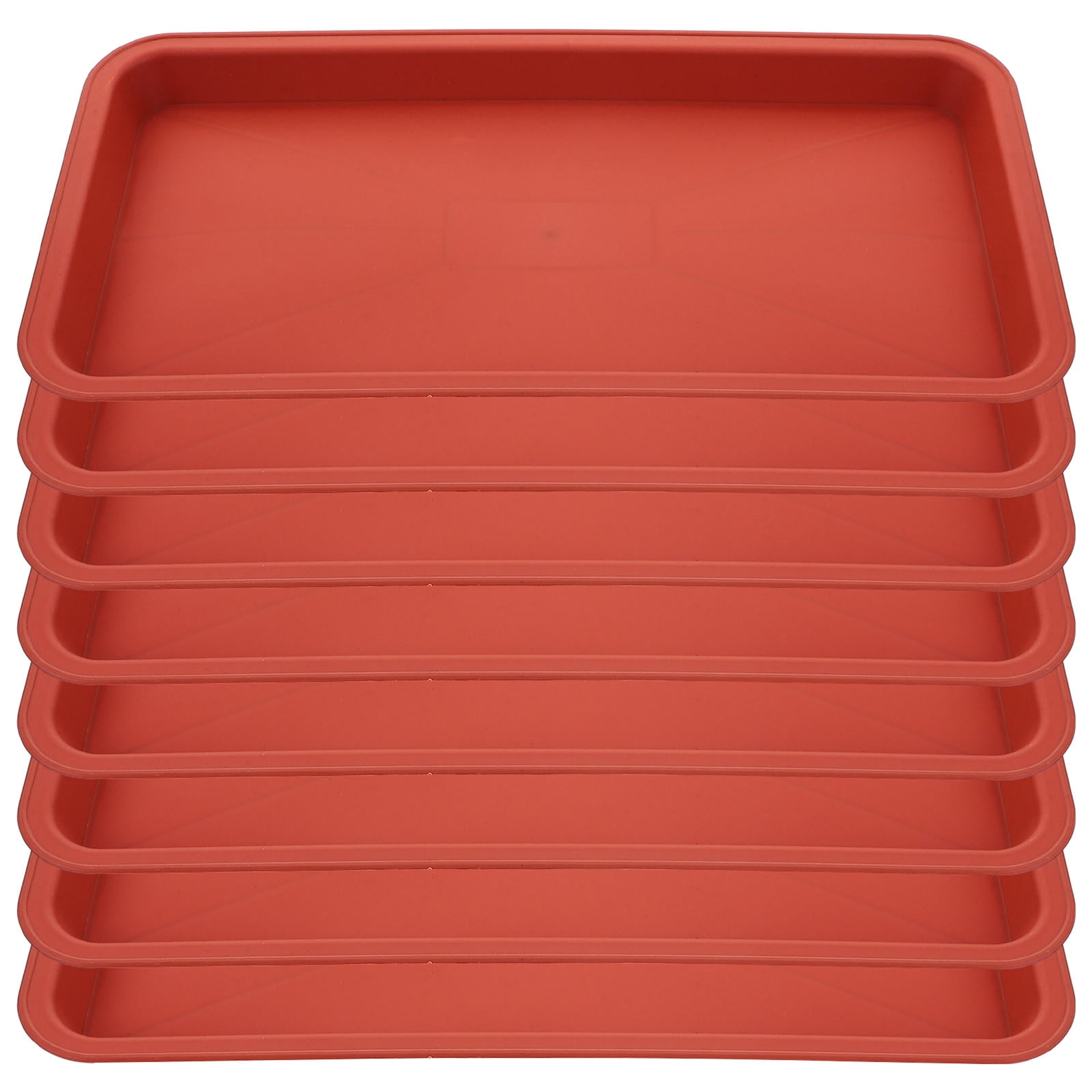 Milisten Indoor Gardening Plastic Planter Tray Red 8Pcs - Walmart.com