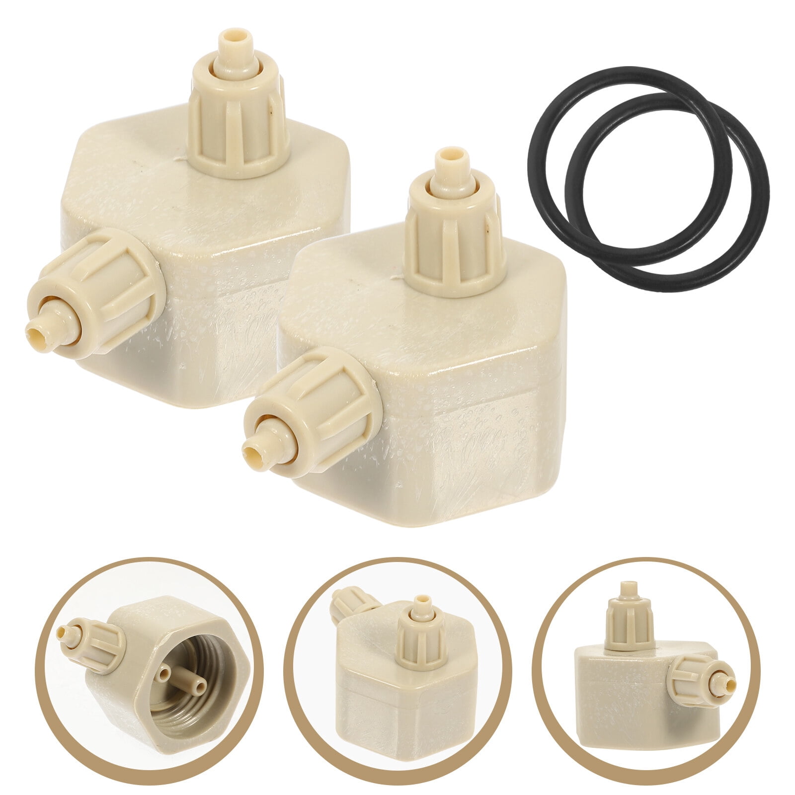 Milisten Fish Tank Aquarium Carbon Dioxide Reactor Caps ABS 2Pack 2.2x1 ...