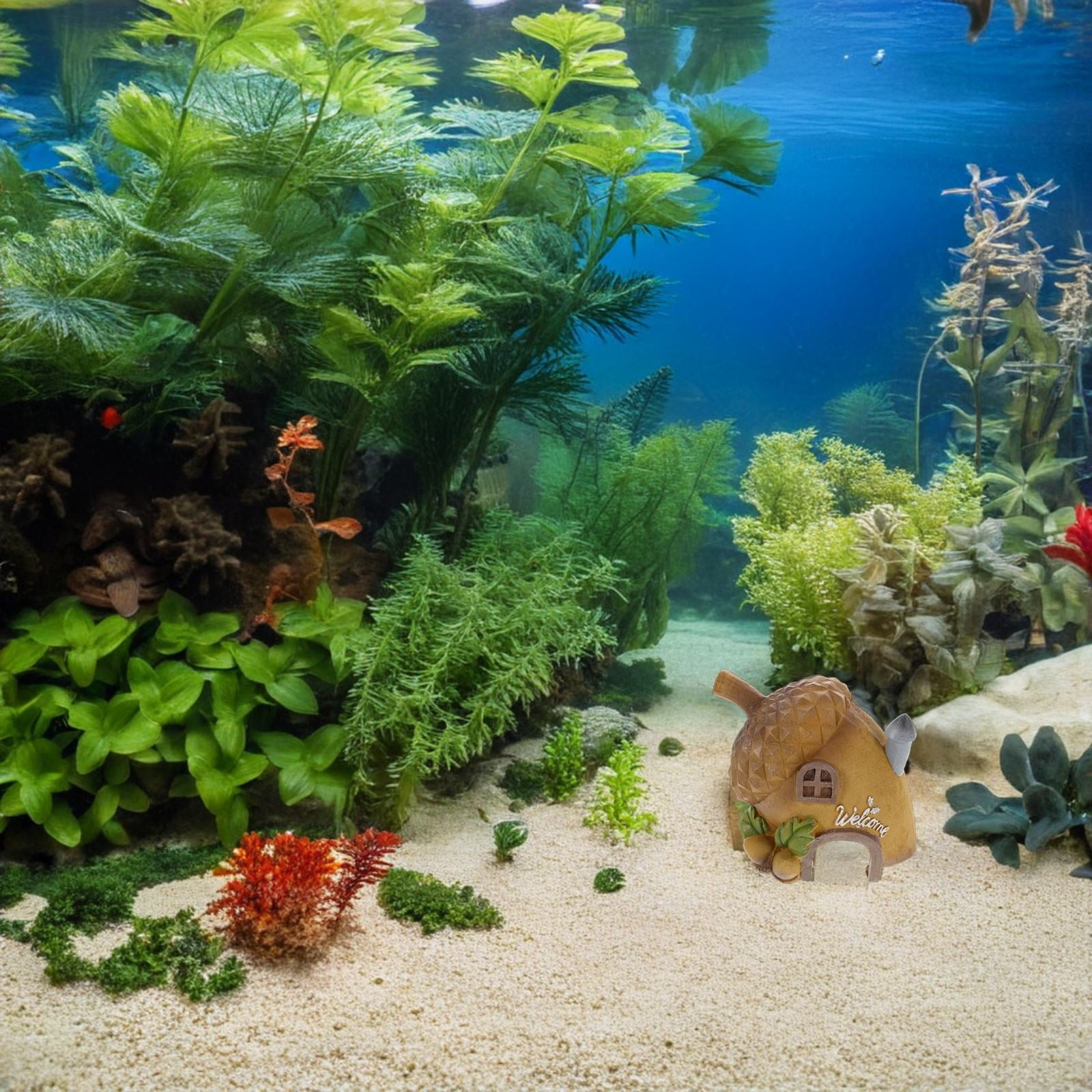 Milisten Aquarium Cave Fish Tank Decorations Multi Resin 1Pcs Hiding Shelter - Walmart.com