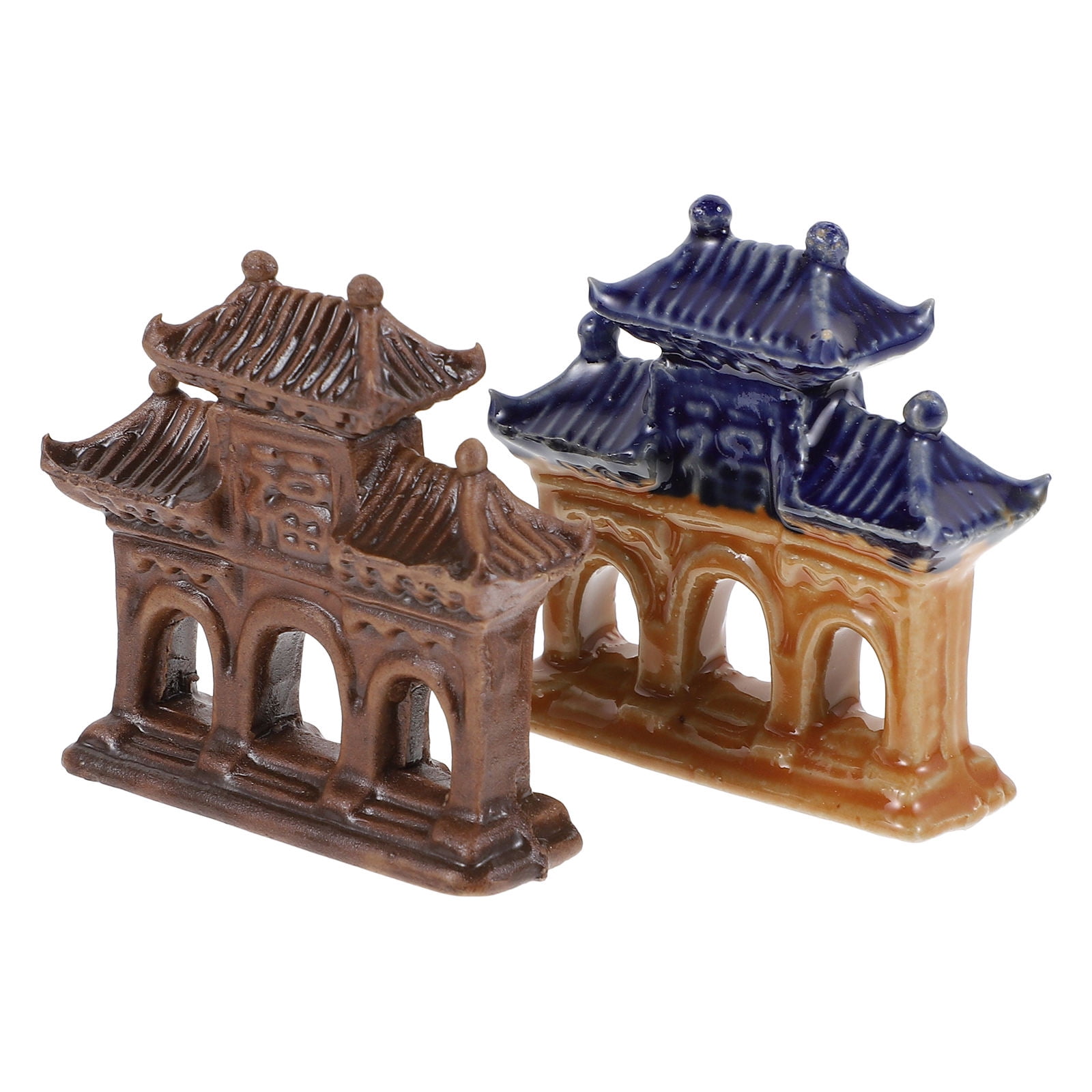 Milisten Assorted Color Ceramic Mini Archway Decor for Fish Tank and ...