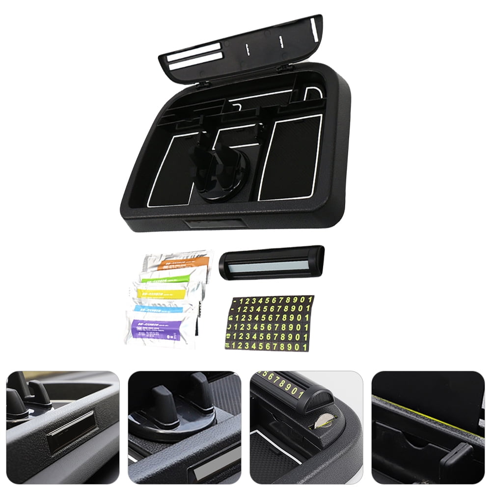 Milisten Auto Dashboard Organizer 1Set Black For Car Console With Phone ...