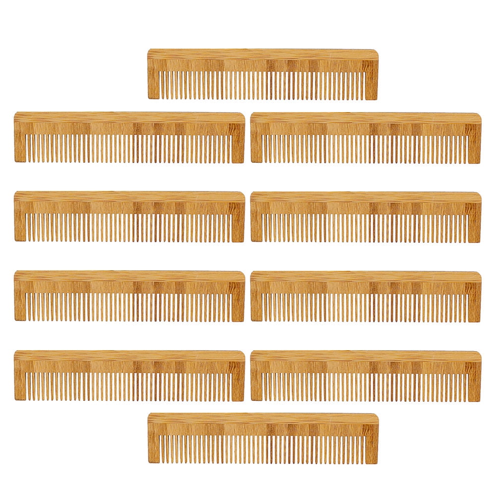 Milisten Bamboo Hair Combs 10Pcs for Women and Men for Grooming Hair ...