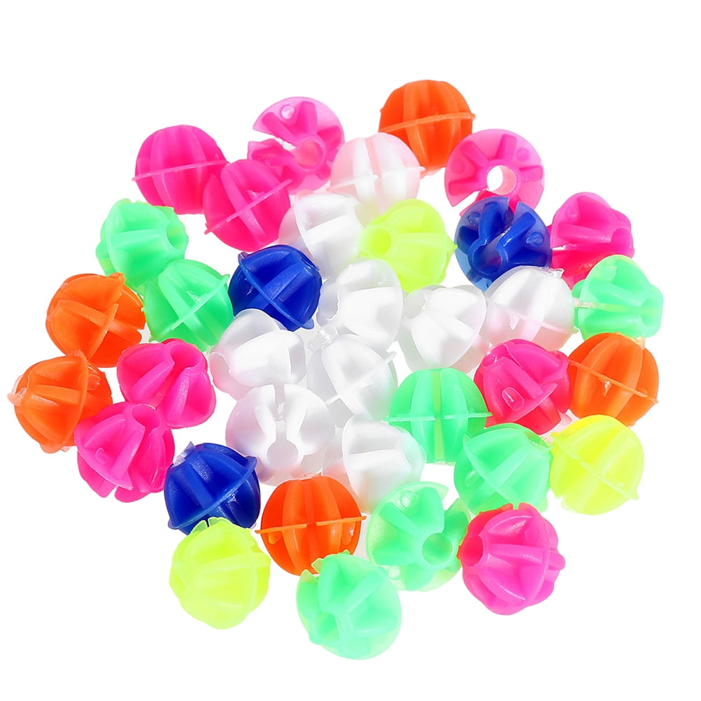 Milisten Bicycle Spoke Beads Glow Plastic Round 108 Pcs Assorted Color ...