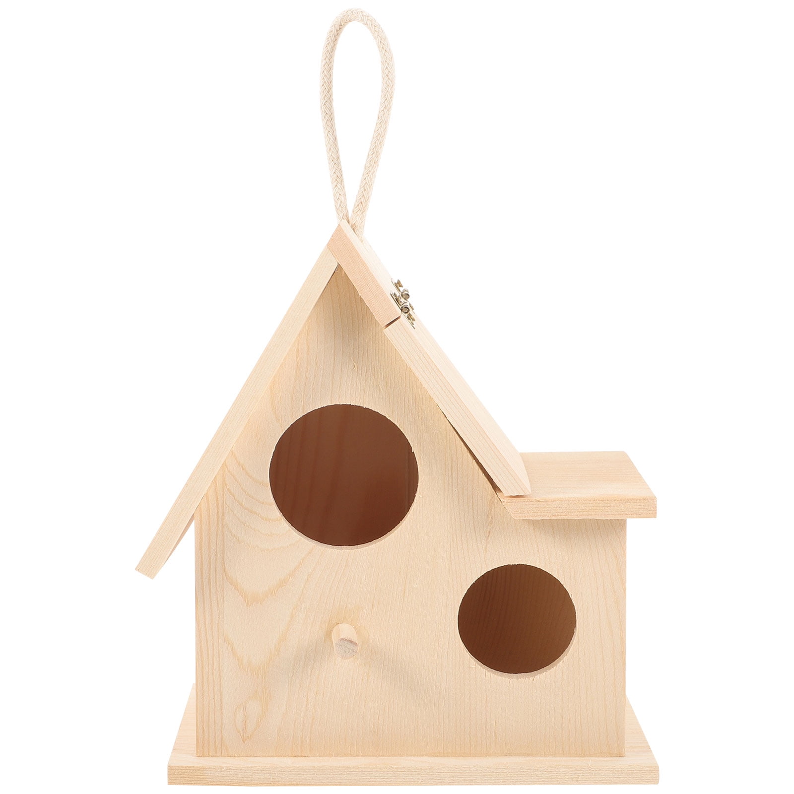Milisten Parakeet Nesting Box Beige Wood 1Set 7.47x6.68x3.93in ...