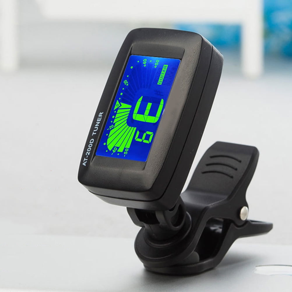 Milisten Black Electronic Guitar Tuner with 360 Degree Swivel Clip for ...