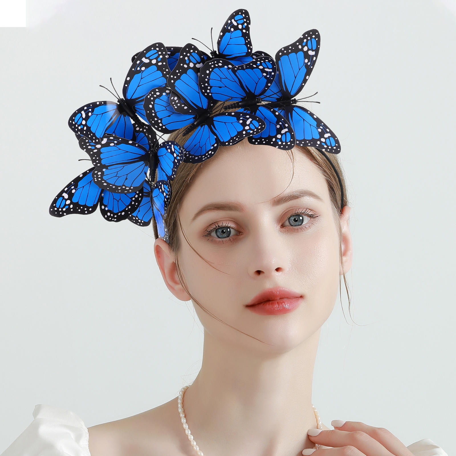 Milisten Decorative Butterfly Headpiece in Blue Versatile Hair ...