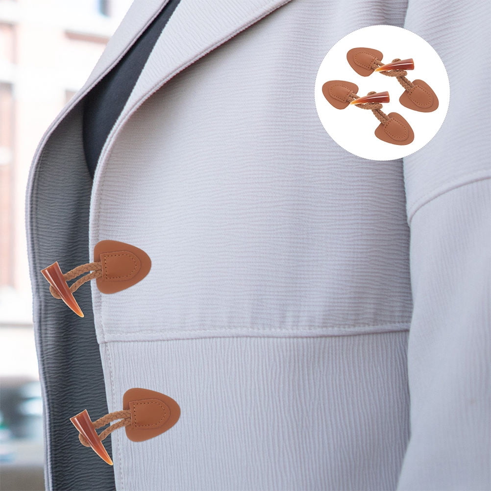 Milisten Resin Horn Toggle Buttons Sturdy for Coats 2Pcs - Walmart.com